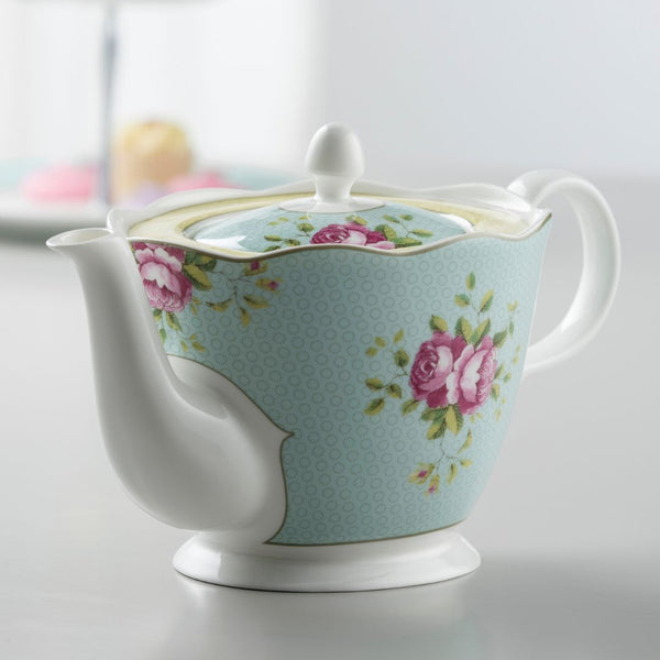 Aynsley Archive Rose Teapot - Galway Crystal